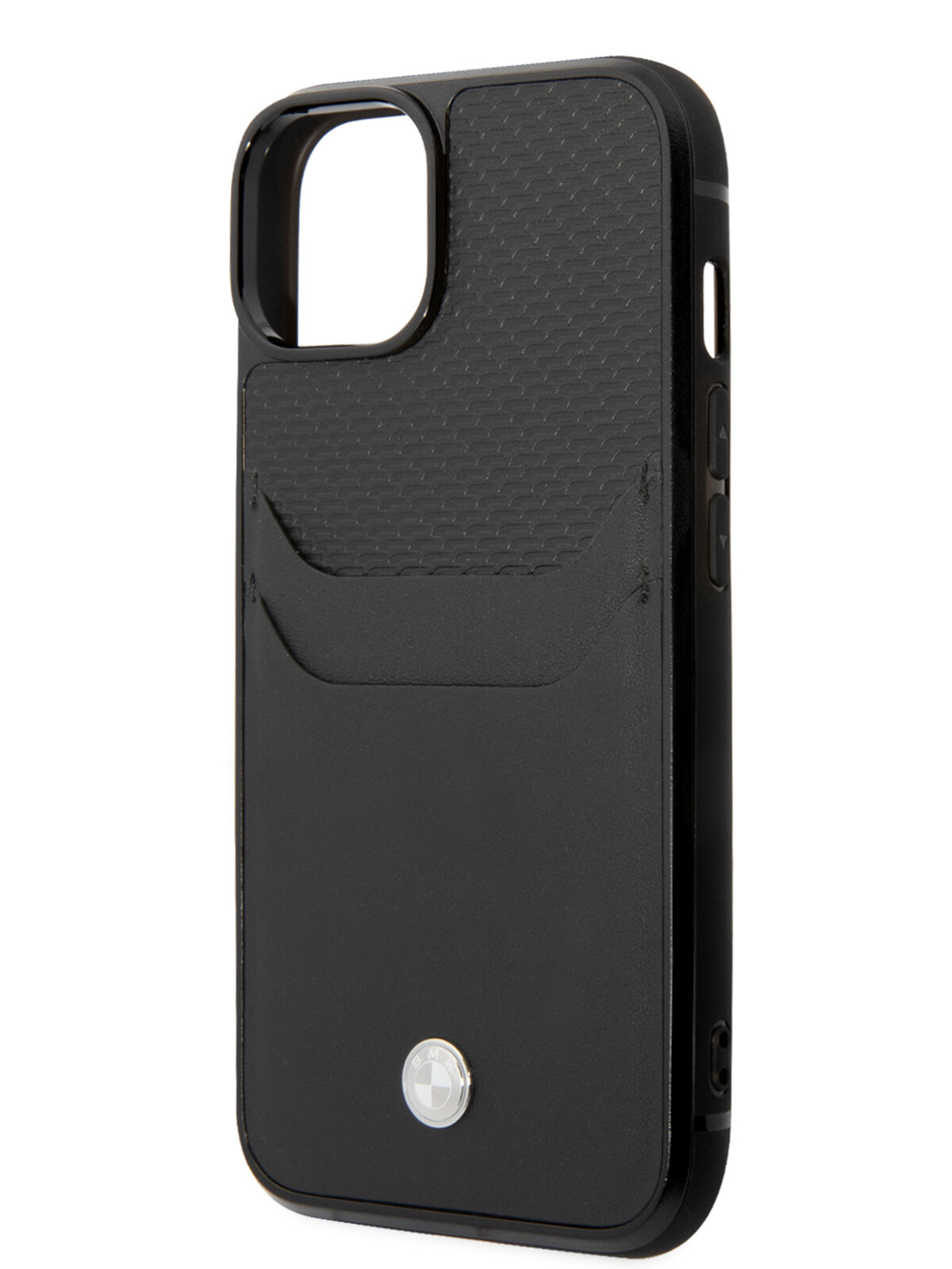 BMW для iPhone 14 чехол Signature Leather with Cardslot Hard Black