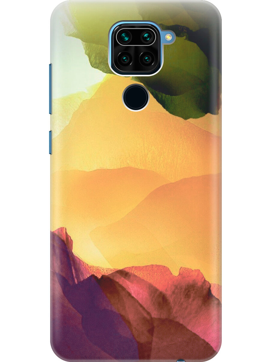 Силиконовый чехол на Xiaomi Redmi Note 9, Сяоми Редми Ноут 9 с принтом "Разноцветный гербарий"
