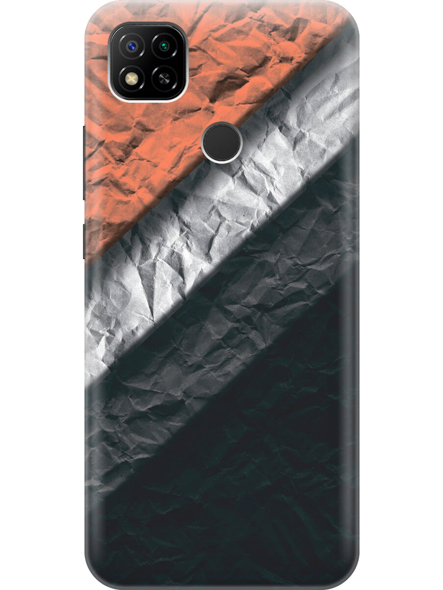 Силиконовый чехол на Xiaomi Redmi 9C, Сяоми Редми 9С с принтом "Мятые полотна"