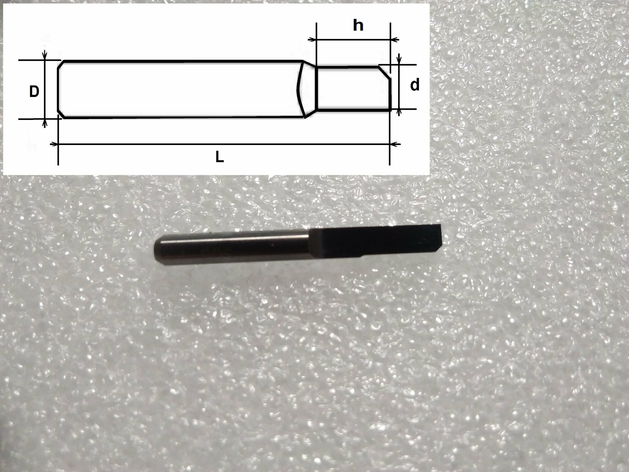 Гравер прямой 1ZD3.08, d-3/ h-8/ D-3.175/ L-38. X series для ЧПУ станка
