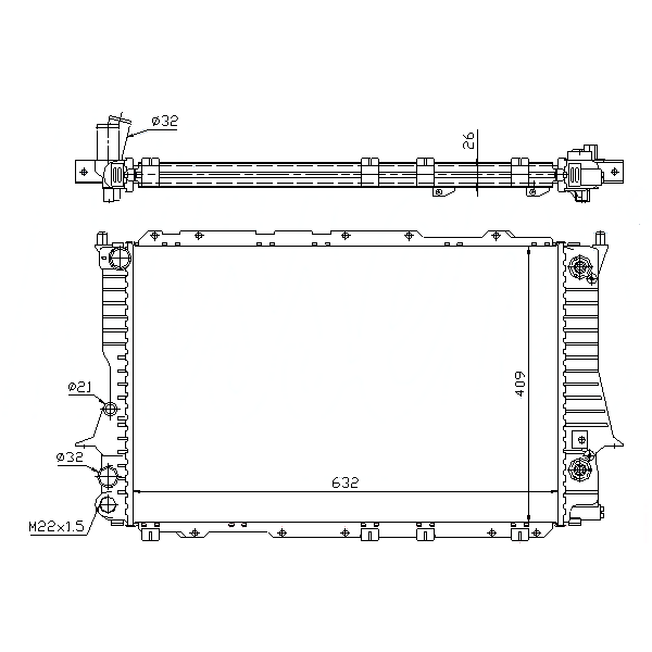 NISSENS 60477 (4A0121251C / 4A0121251C / 4A0121251F) радиатор системы охлаждения акпп\ Audi (Ауди) a6 2.0-2.5td 97