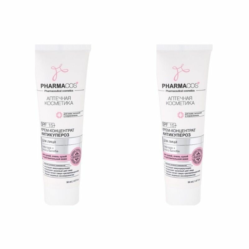 Витэкс Крем концентрат для лица Parmacos, Антикупероз, 50 мл, 2 штуки