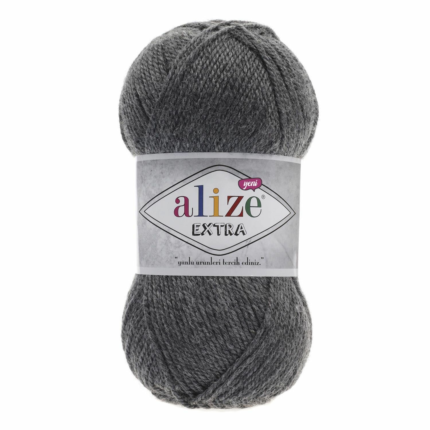 Пряжа ALIZE EXTRA (Экстра), т. серый меланж - 182, 100% акрил, 5 мотков, 100 г, 220 м.