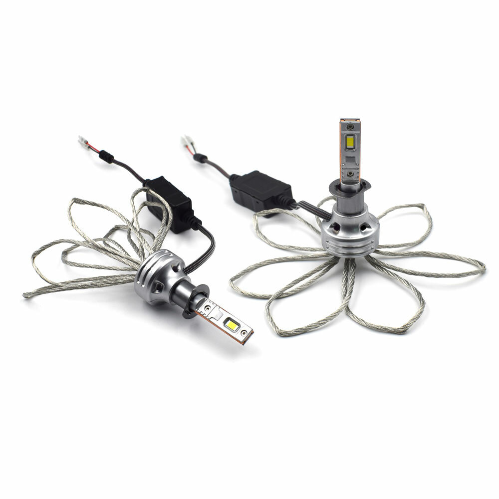 Светодиодные лампы Vizant D26 PRO цоколь H1 с чипом csp 3570 9000lm 5000k