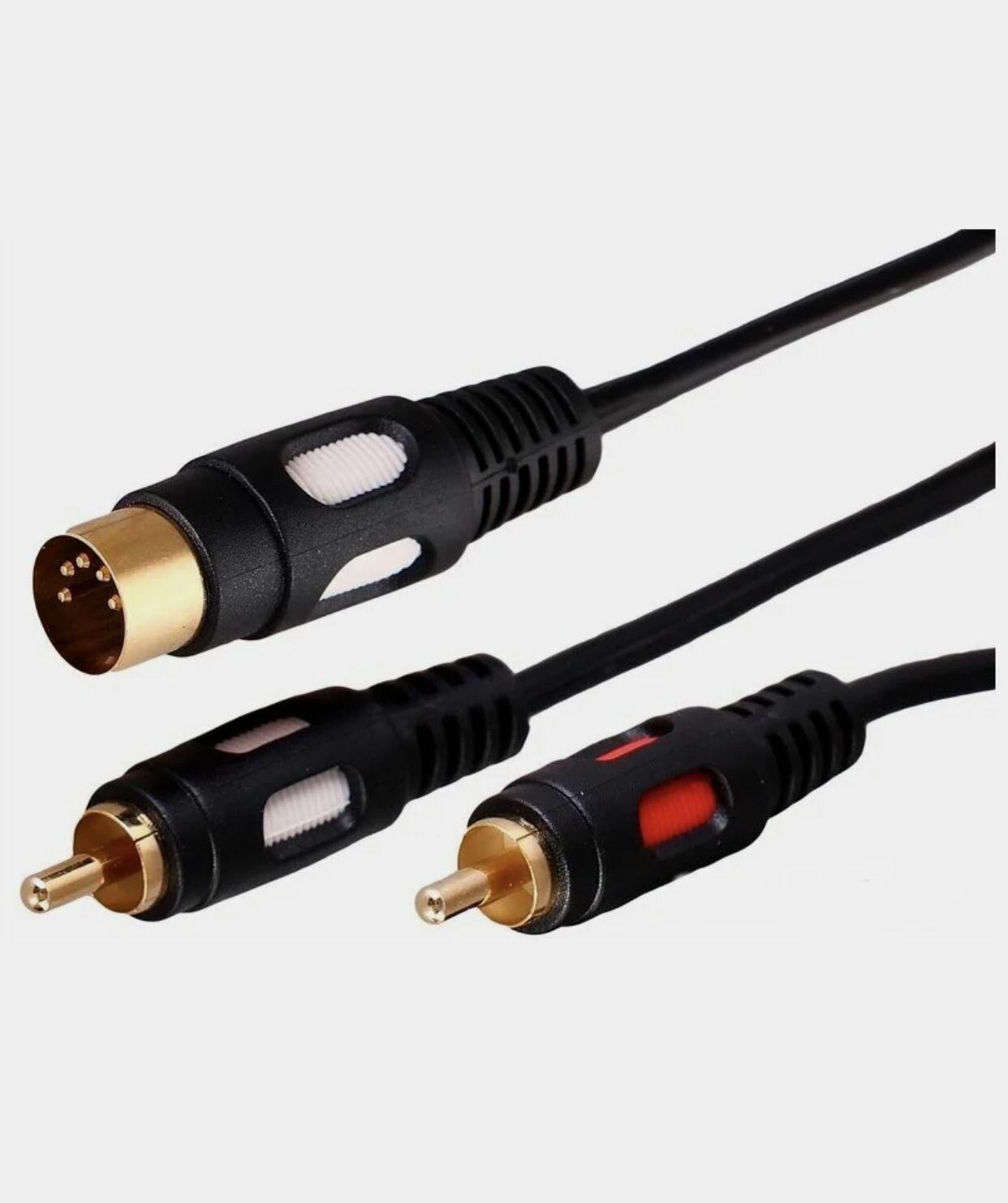 Межблочный экранированный аудио кабель DIN 5 PIN (ШТ) - 2 RCA (ШТ) 1,5 метра