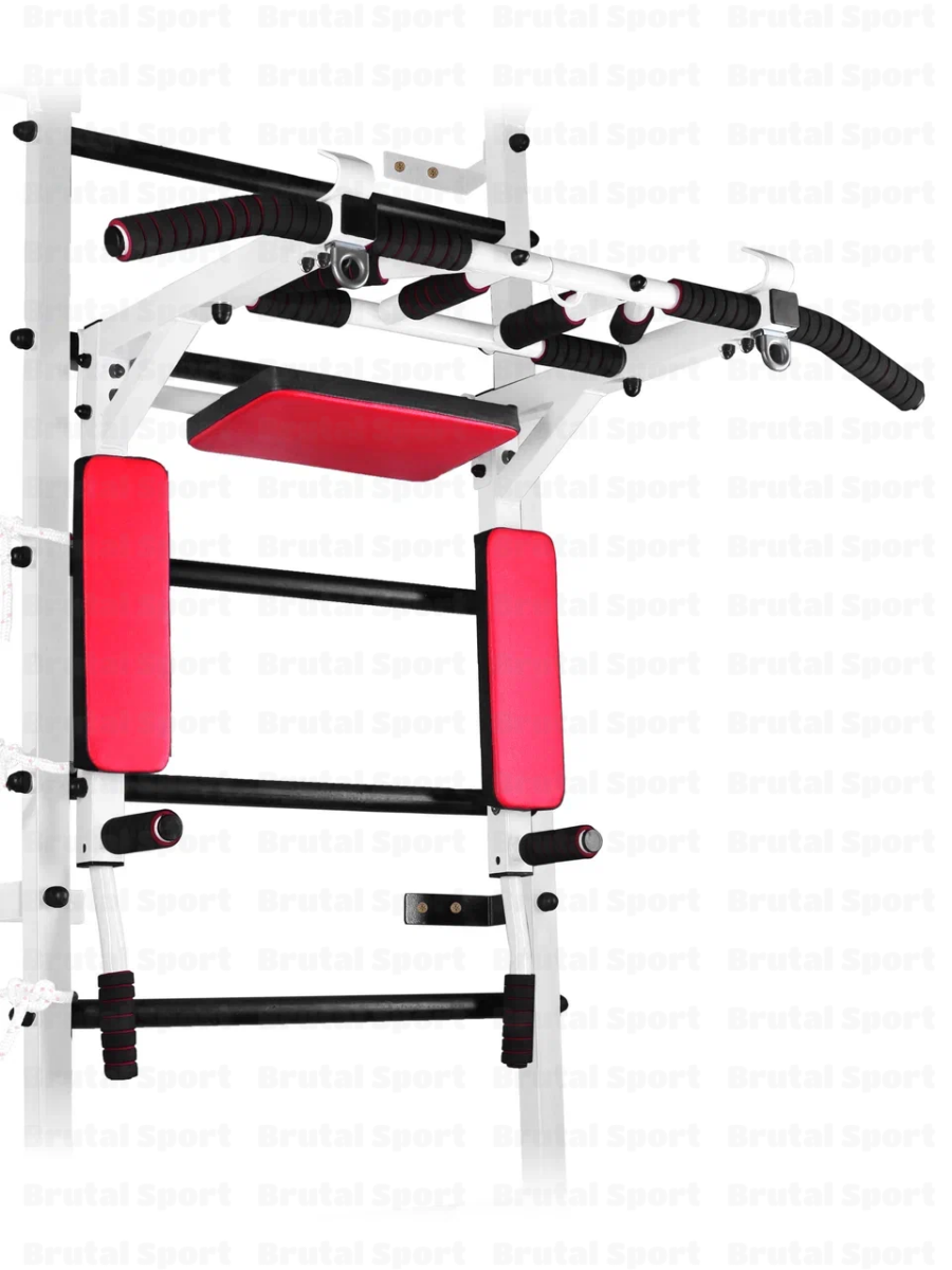 Турник Мультихват (На Шведскую стенку) Бело-Красный