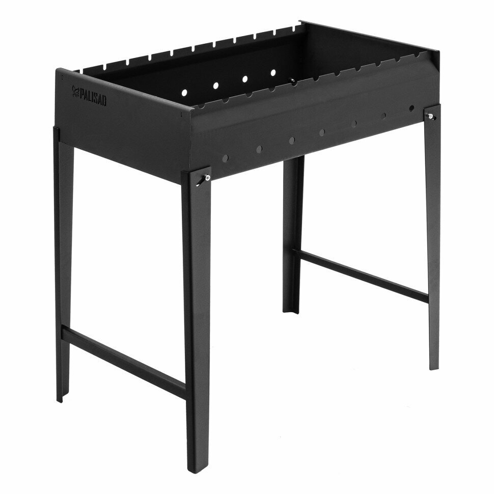 Мангал сварной, 605 х 375 х 138/640 мм, сталь 2 мм, Camping Palisad ( 69668 )