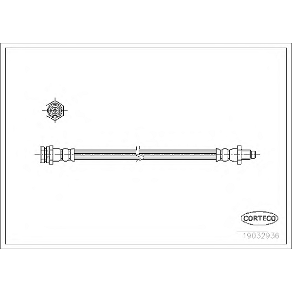 CORTECO 19032936 (MB857531 / MR129749) шланг тормозной