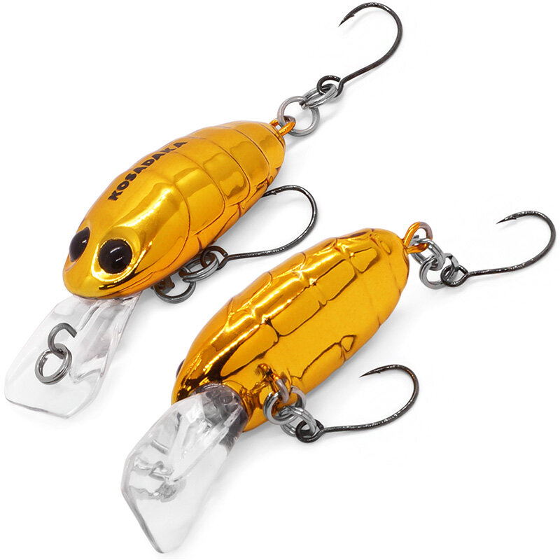 Воблер Kosadaka Crankin Pupa XD 35F, плав, 35мм, 2.6г, 0.9-1.8м, цв. GLD