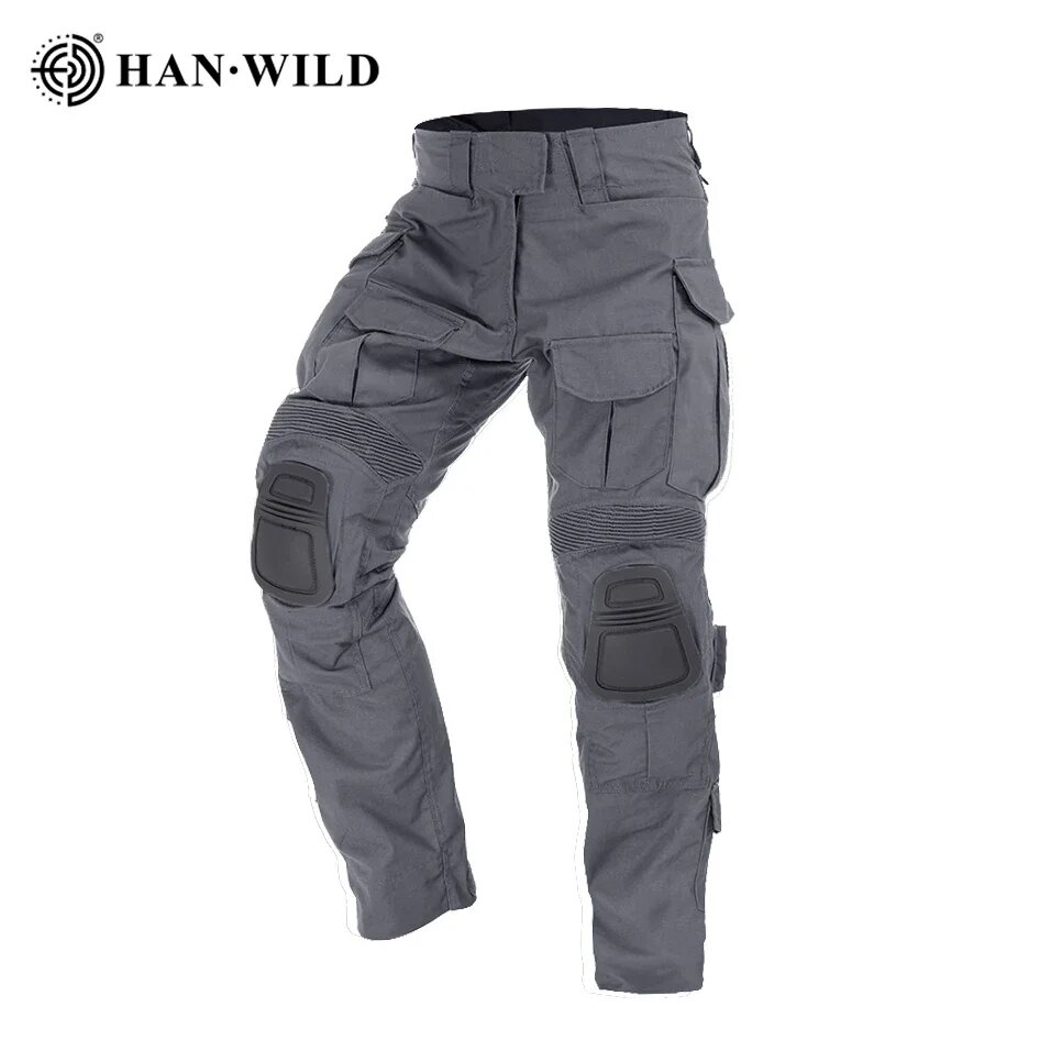 HAN WILD G3 Тактические брюки с наколенниками Серый, L-60-70kg, серый