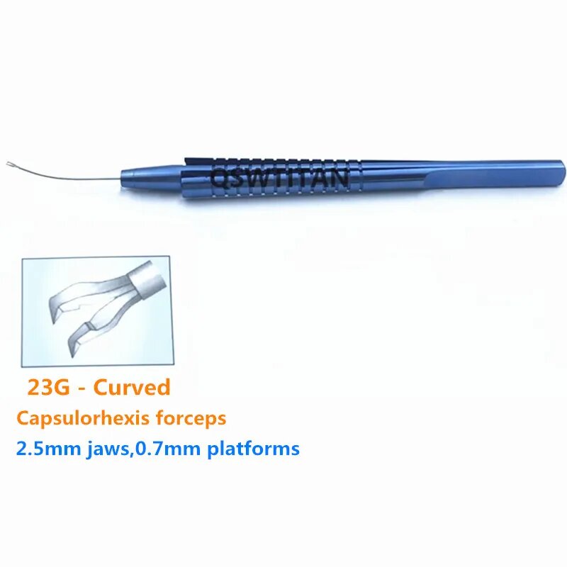Щипцы QSWTITAN 23G, Curved Capsulorhexis, 2.0x0.7 мм