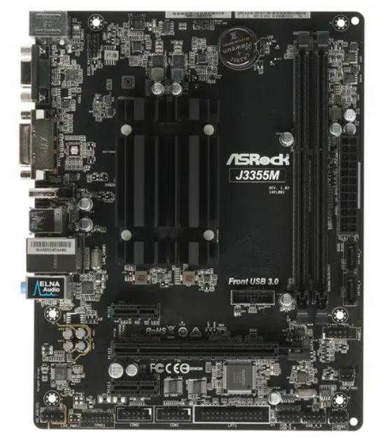 Материнская плата ASRock J3355M (J3355M) - BGA1296, SoC (система на кристалле), 2хDDR3, DDR3L-1866 МГц, 1хPCI-Ex16, Micro-ATX