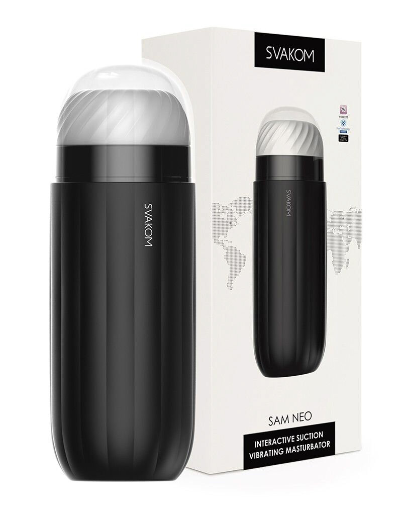 SVAKOM Автоматический интерактивный мастурбатор Sam Neo, черный