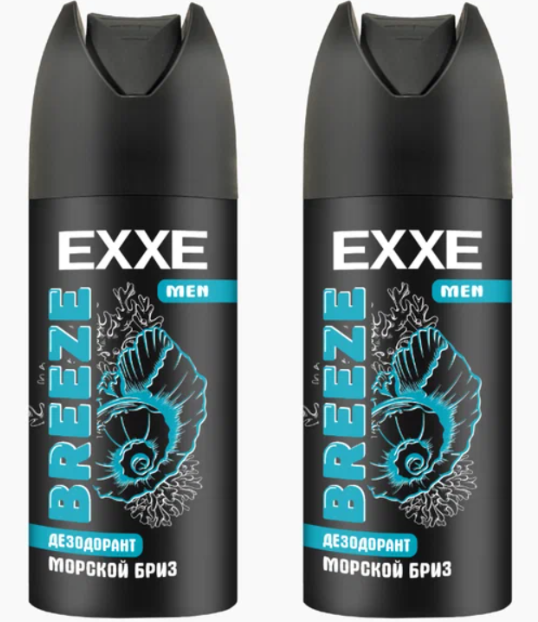 Дезодорант аэрозоль Exxe Men breeze, 150 мл, 2 шт