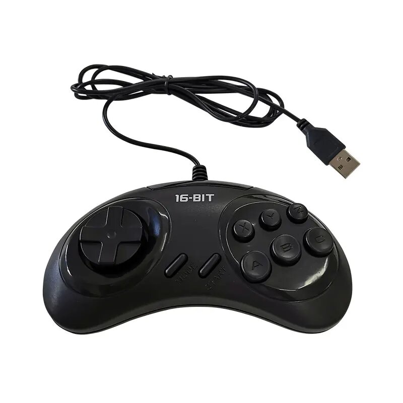 Игровой контроллер с USB-кнопками для USB SEGA, держатель джойстика для ПК MAC Mega Drive
