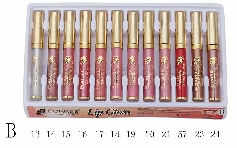 FARRES Блеск для губ мерцающий 7009 B, тон 24