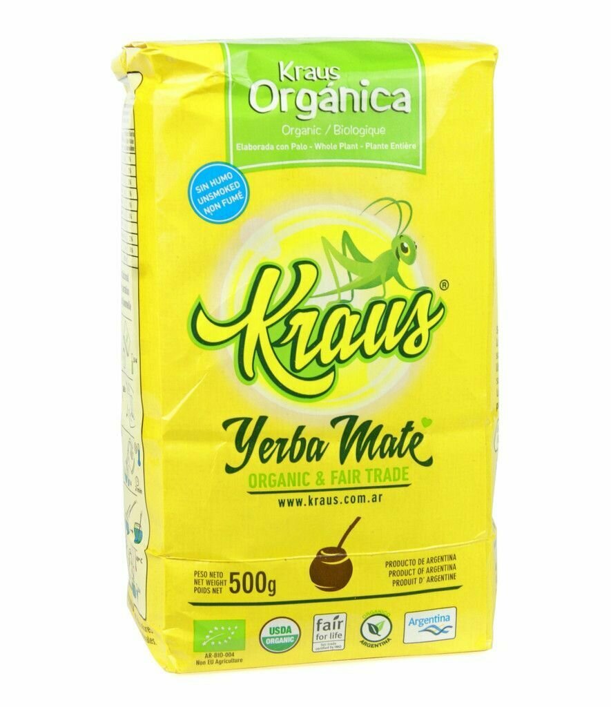 Йерба мате Kraus Mate Organica чай листовой 500г рассыпной