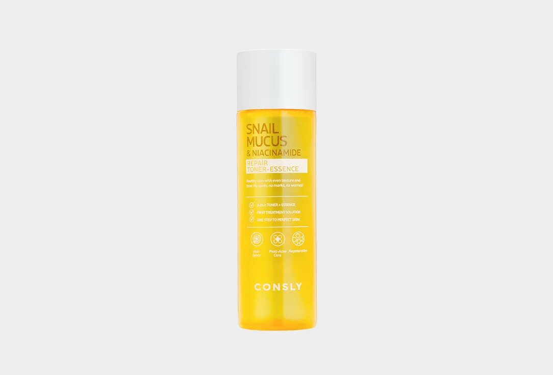 Тонер-эссенция CONSLY Snail Mucus&Niacinamide, восстановление, 200 мл