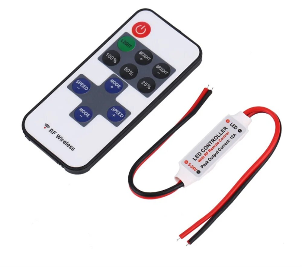 RGB-контроллер SZRZGT 9/11 клавиш для LED ленты DC5-24V Красный, 11key controller