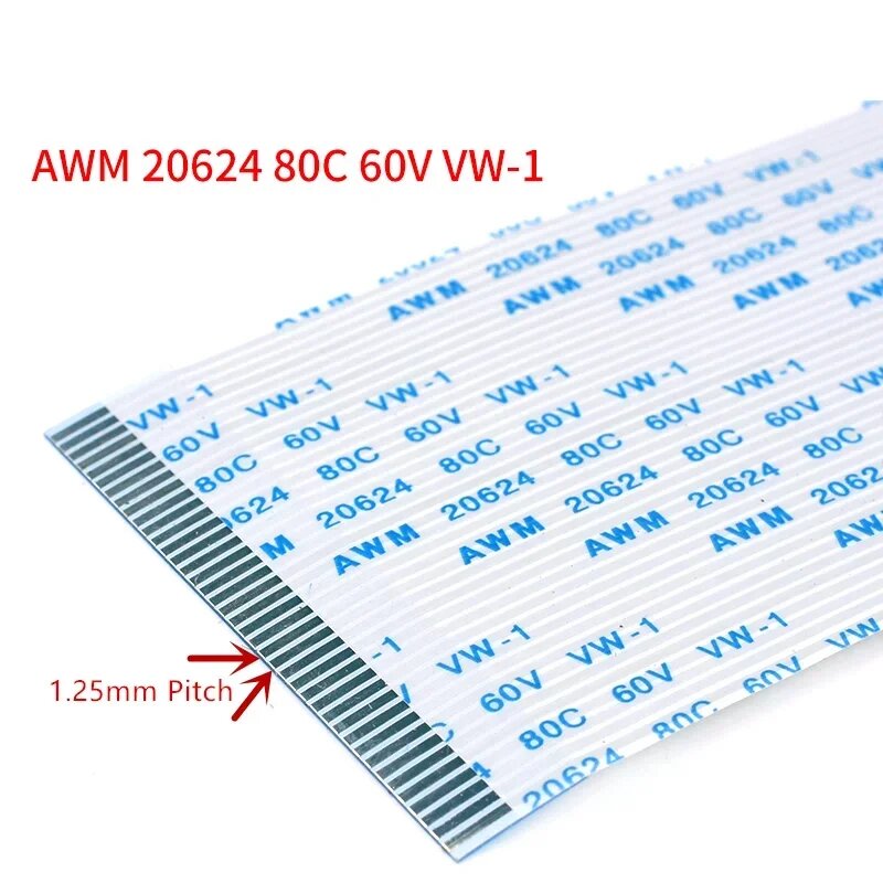 Гибкий плоский кабель FPC FFC 1.25 мм 26P ( 2 Pcs ), A-Type, Length 100mm-10cm