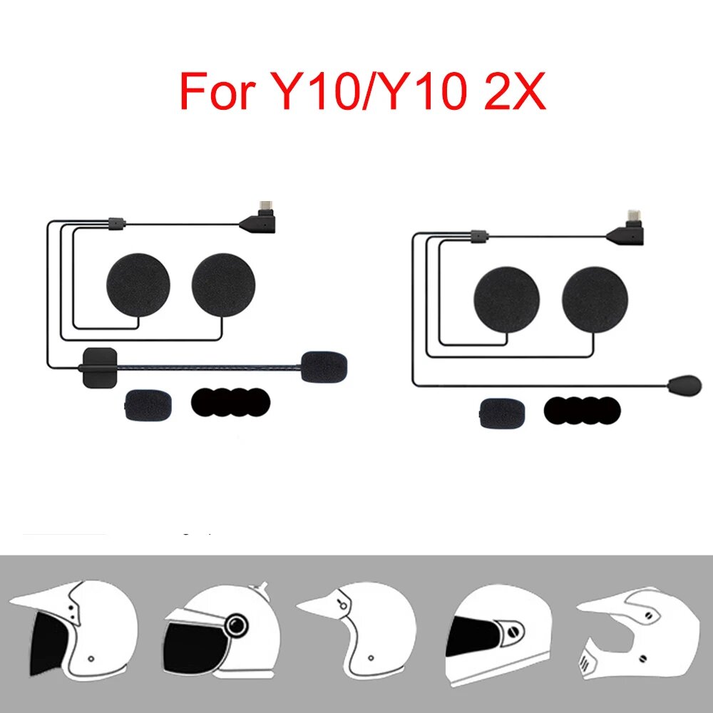 Мотоциклетная гарнитура для шлема, Bluetooth-микрофон для Y10/Y10 2X 1PC Soft Mic