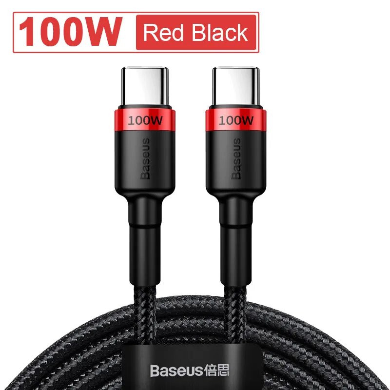 Baseus USB-C - USB-C кабель 2м, 100W, черный