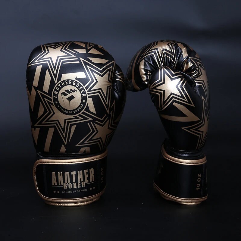 Боксерские перчатки 6, 12, 14 унций, из искусственной кожи Muay Thai Guantes De Boxeo Sanda Free Fight MMA, кикбоксинг, тренировочные перчатки для мужчин, женщин, детей