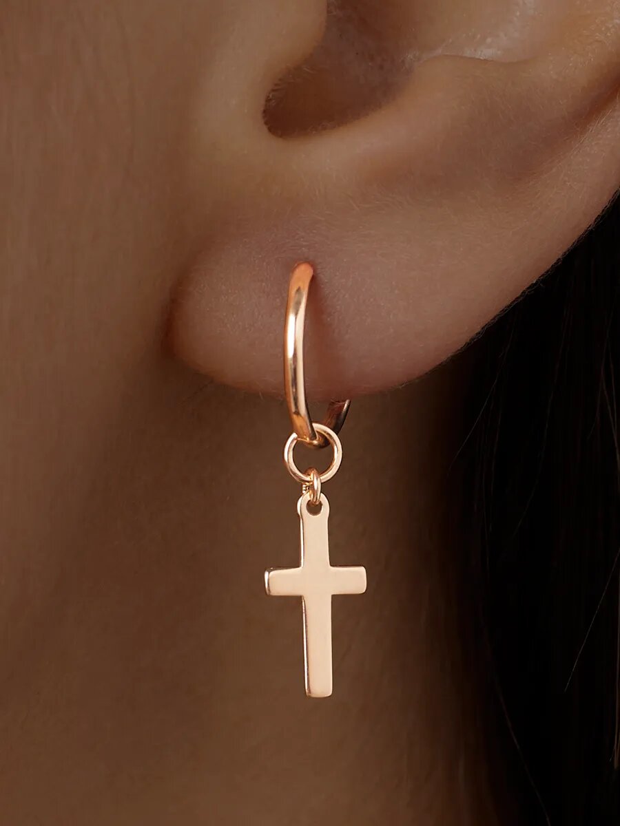Серьги конго, серебро, 925 проба, золочение