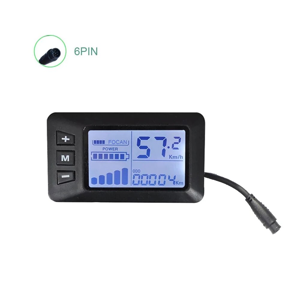 FOCAN электрический велосипед аксессуары для электровелосипеда контроллер G51 ЖК-дисплей электрический скутер акселератор водонепроницаемый кабель 6-контактный штекер
