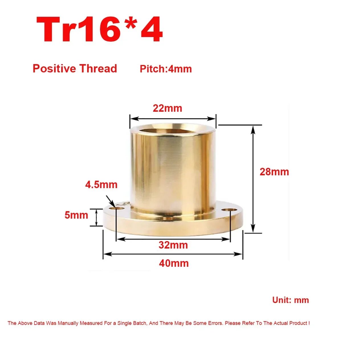 Медные трапециевидные гайки Tr8 Tr10 Tr12 Tr14 Tr16 Tr18 Tr20 Tr16X4 1pcs