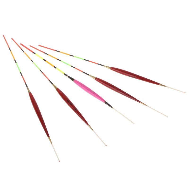 5 шт. Рыболовные поплавки OOTDTY ночные светящиеся деревянные