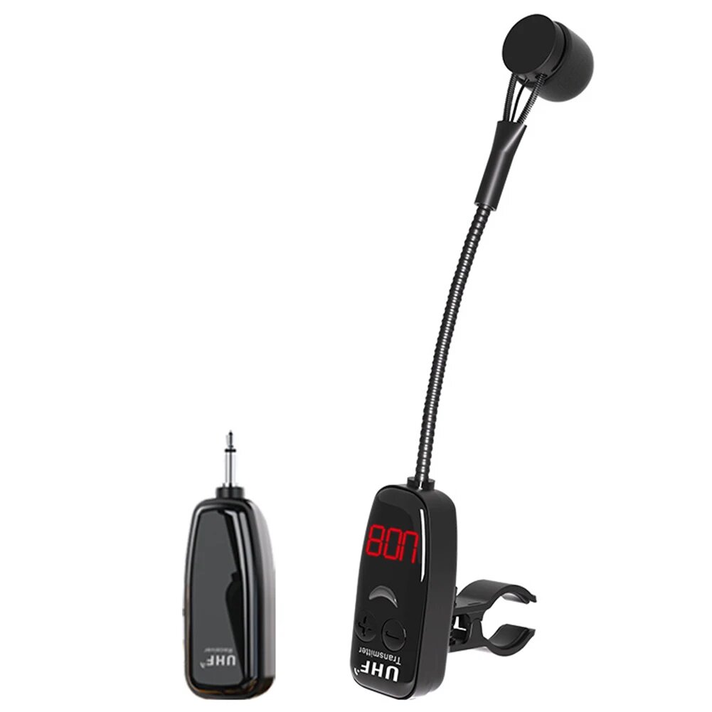 Беспроводная система захвата с зажимом на беспроводном приемнике и передатчике, микрофон для музыкальных инструментов для кларнета, флейты