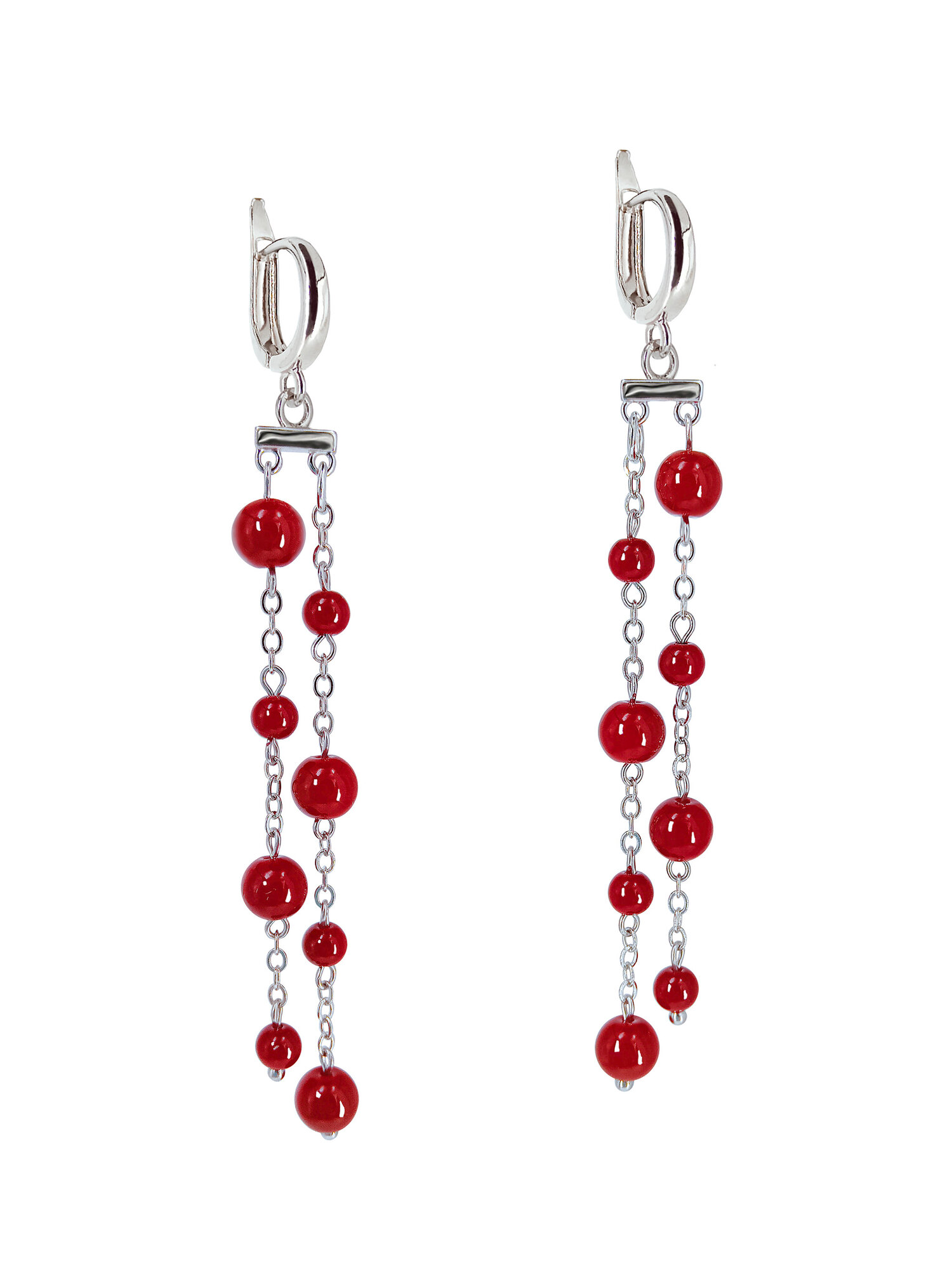 Серьги с подвесками, искусственный камень