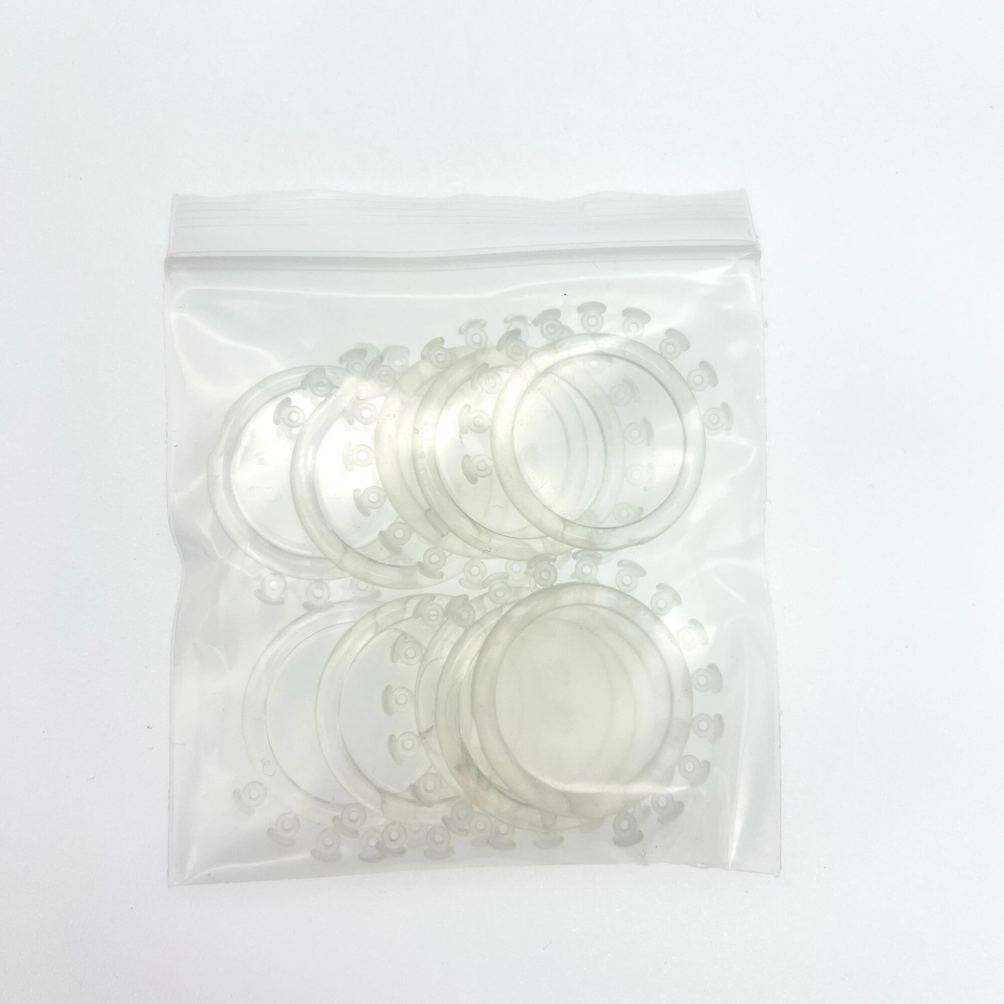 MR DEN Эластичные лигатуры для брекетов, силиконовые, круглые, серые/прозрачные 2bag Transparent