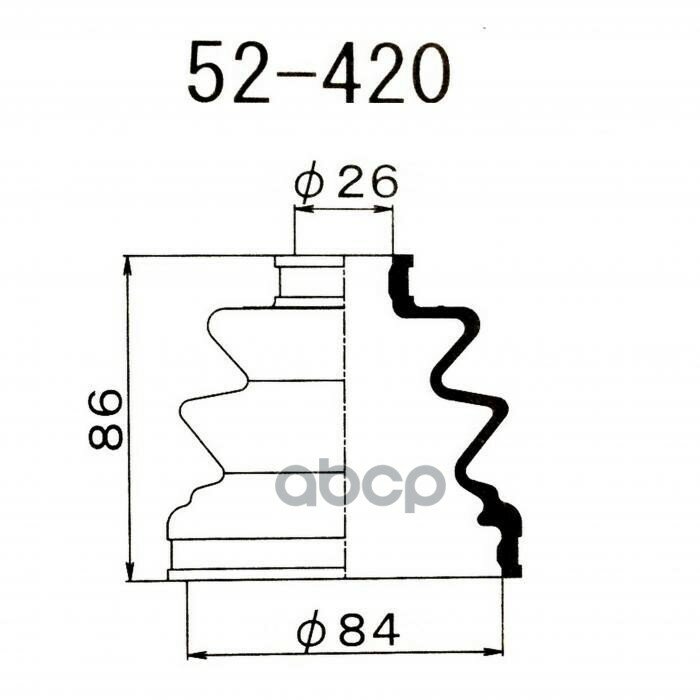 Пыльник шруса наружный TOYOTA CALDINA/CORONA 21. 97-02/MAZDA6/CX7 02-13 1-56 (Maruichi) арт. 52-420