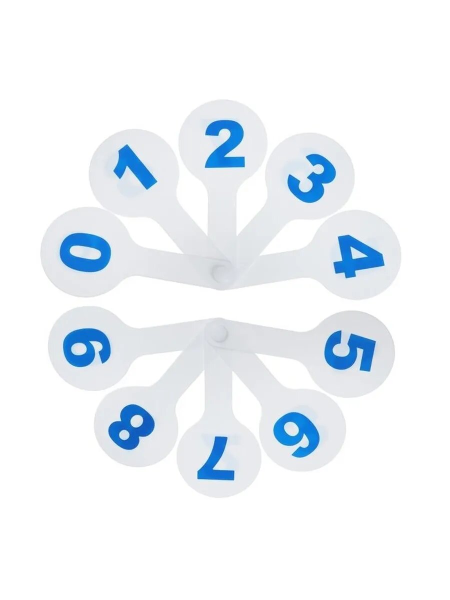 Веер-касса, цифры от 0 до 9 , Calligrata, пакет с европодвес