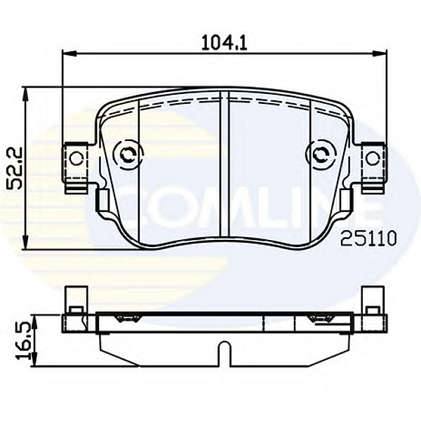 COMLINE CBP02220 (5Q0698451B / 5Q0698451F) колодки зад sko Octavia (Октавия) (5e3 / 5e5) 1.8tsi / 4x4 12-