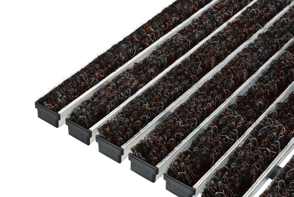 Решетка придверная Брайт "Ворс" 80 х 50 см, ворс высокий, шоколад, грязезащитная, коврик от грязи