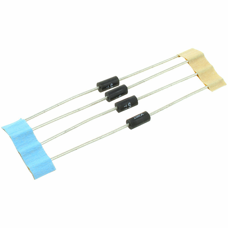 Защитный диод 200В 600Вт P6KE200CA DO-15 SMK (упаковка 4шт) двунаправленный