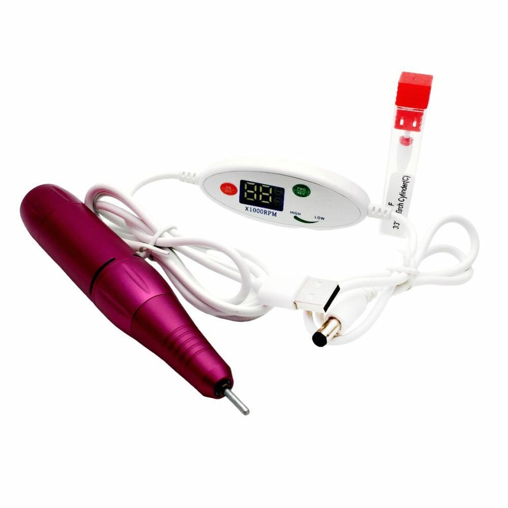 Nail Art Машинка для маникюра и педикюра, C60 Machine Fiashing Mei Red, 25 Вт