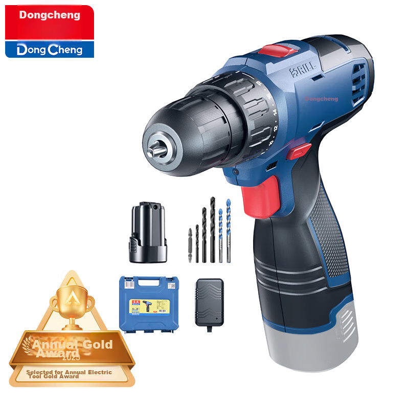 Dongcheng Lithium Electric Drill WJZ1601D Cordless Electric Screwdriver Set Household 16V Multi-function Kit