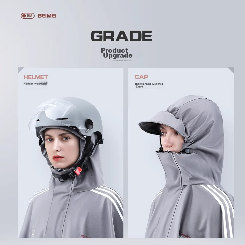 Beimei Electric Motorcycle Raincoat, Long Full-Body Storm Protection, High-End Enlarged Adult-Specific Rain Poncho for Men And Women