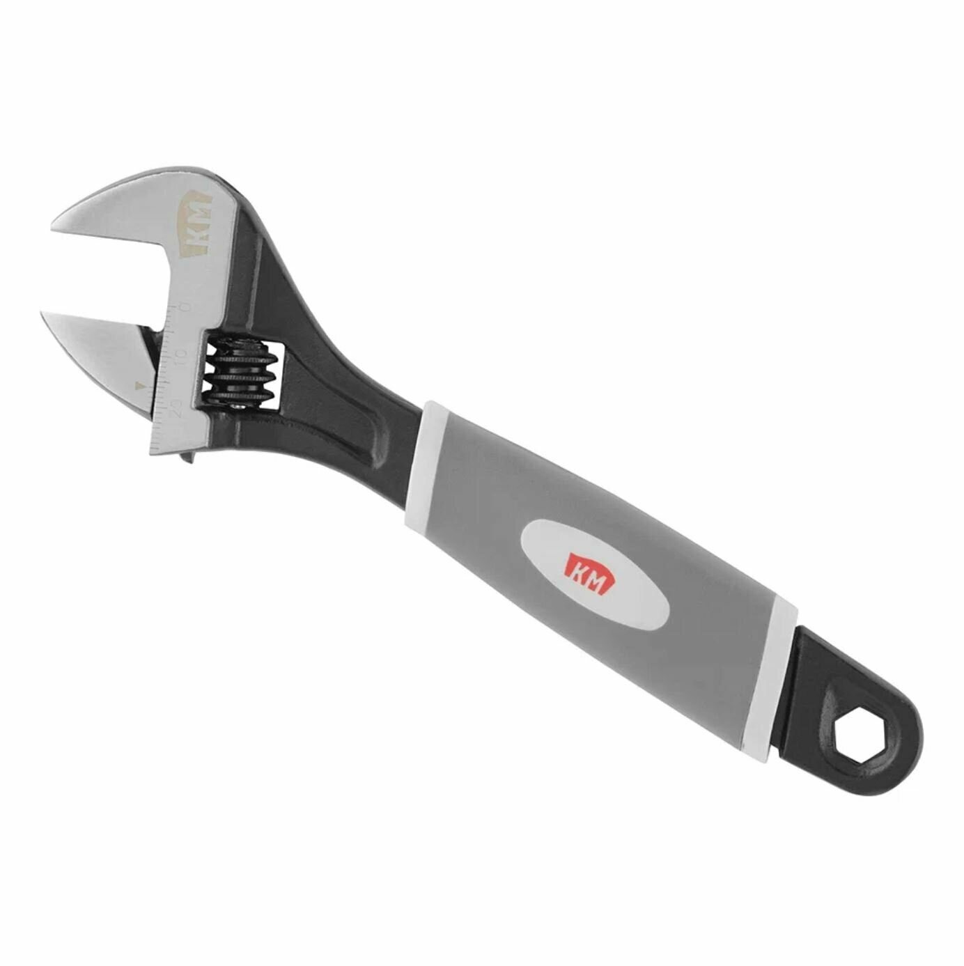 Ключ разводной КМ, инструментальная сталь, 200 мм, ширина захвата 25 мм