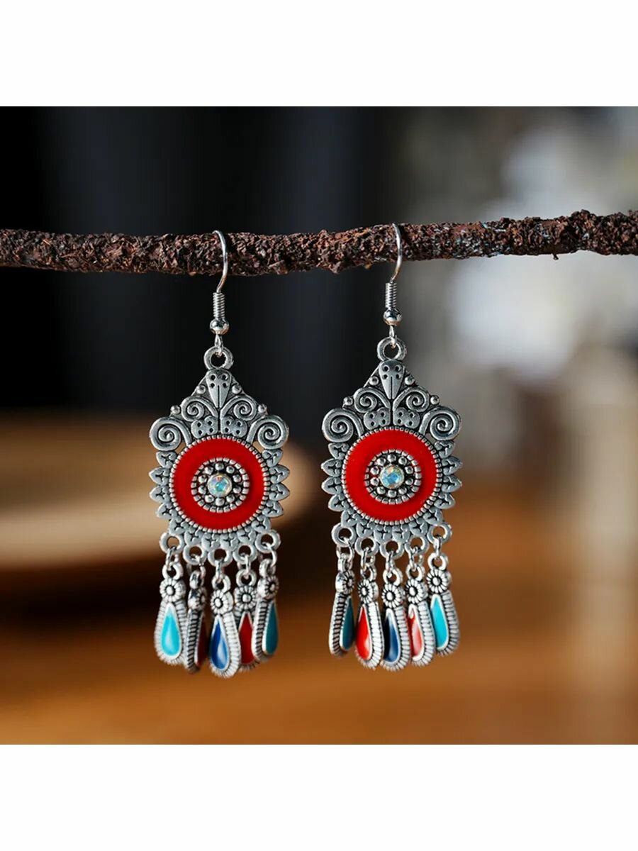Серьги, искусственный камень