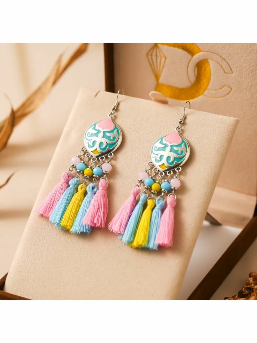 Серьги, искусственный камень