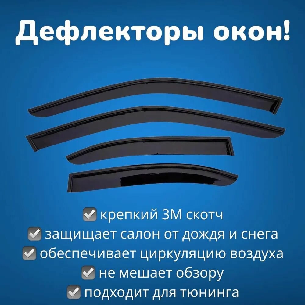 Дефлекторы боковых окон Honda Accord 2012-2019