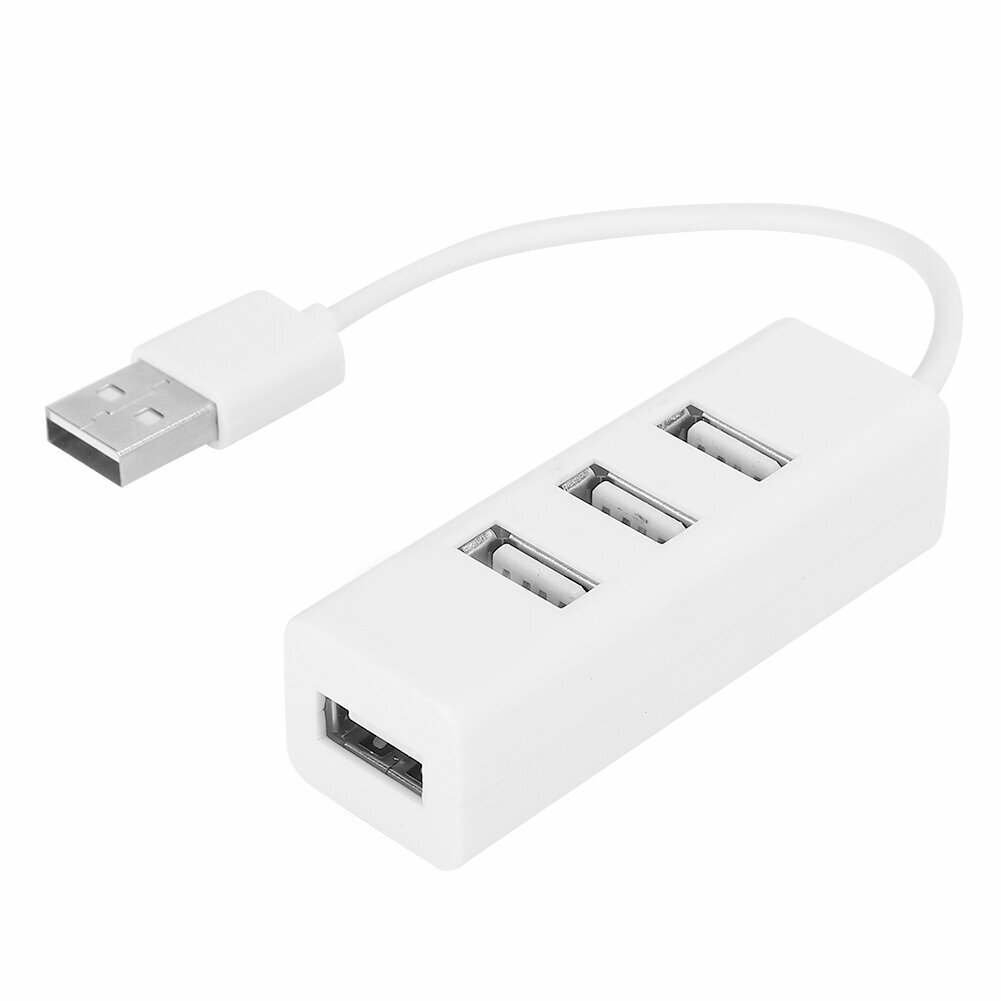 4-портовый USB-разветвитель, док-станция, портативные компьютерные комплектующие, OTG, белый, передача данных