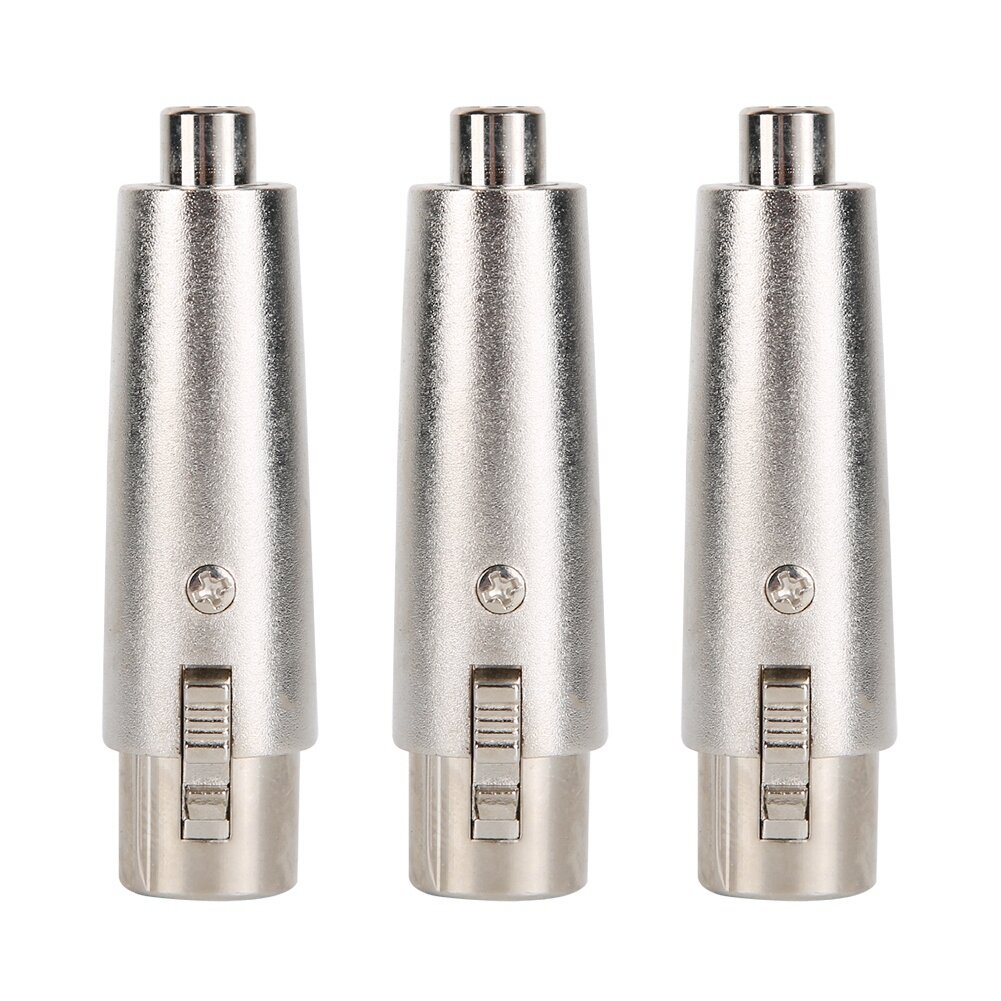 3 шт. переходника RCA «мама» на 3-контактный XLR «мама» из цинкового сплава.