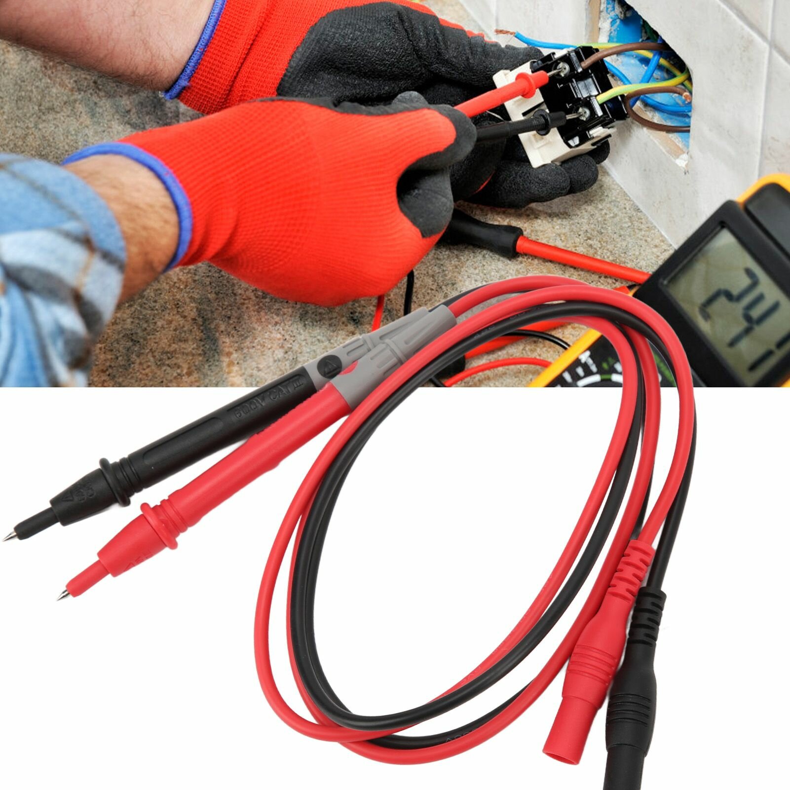 20 шт. UA2027A: 600В, универсальный клещевой провод, для электрических испытаний.