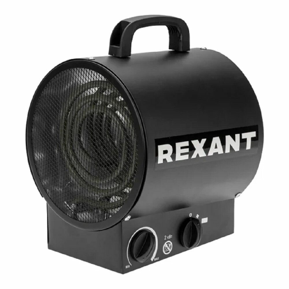 Rexant Пушка тепловая электрическая, круглая, прямоугольная подставка, ТЭН, 2кВт